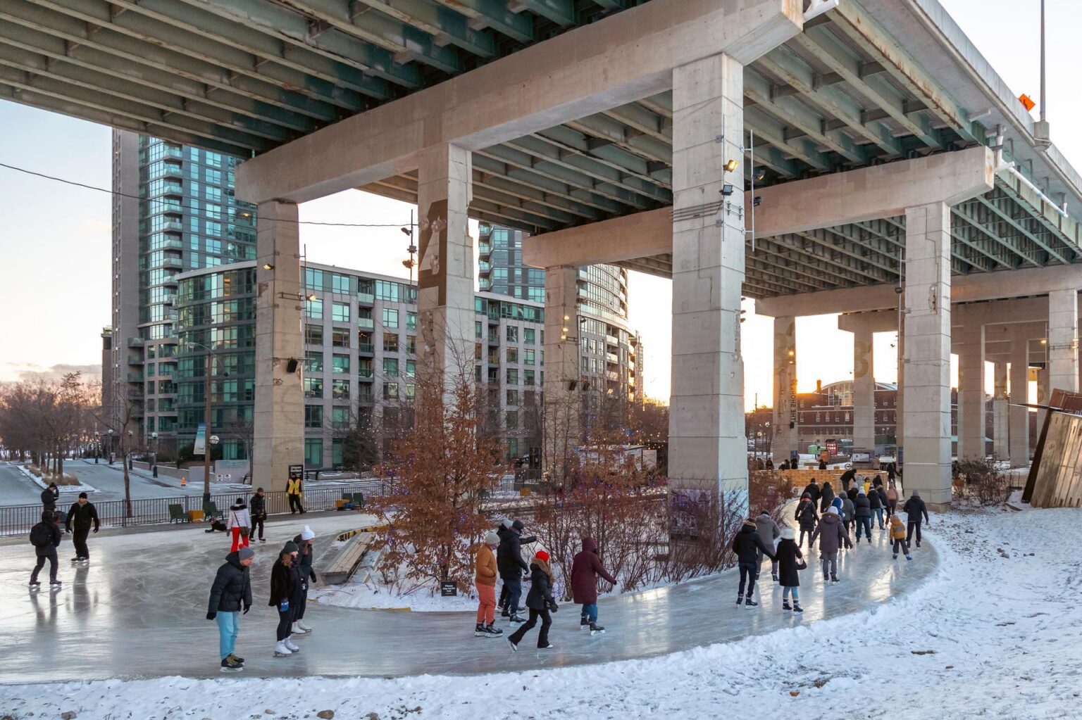 A Toronto Winter Tradition Returns: Skating Under the Gardiner Opens ...